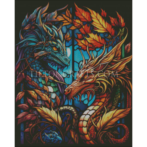 Stained Glass Dragons I Tilton Crafts